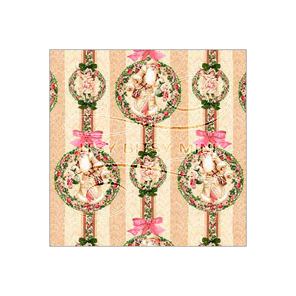 Victorian Christmas Dollhouse Wallpaper | Itsy Bitsy Mini