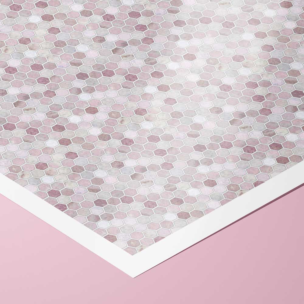 Polar Ice Hexagon Tile | Dollhouse Wallpaper | Itsy Bitsy Mini