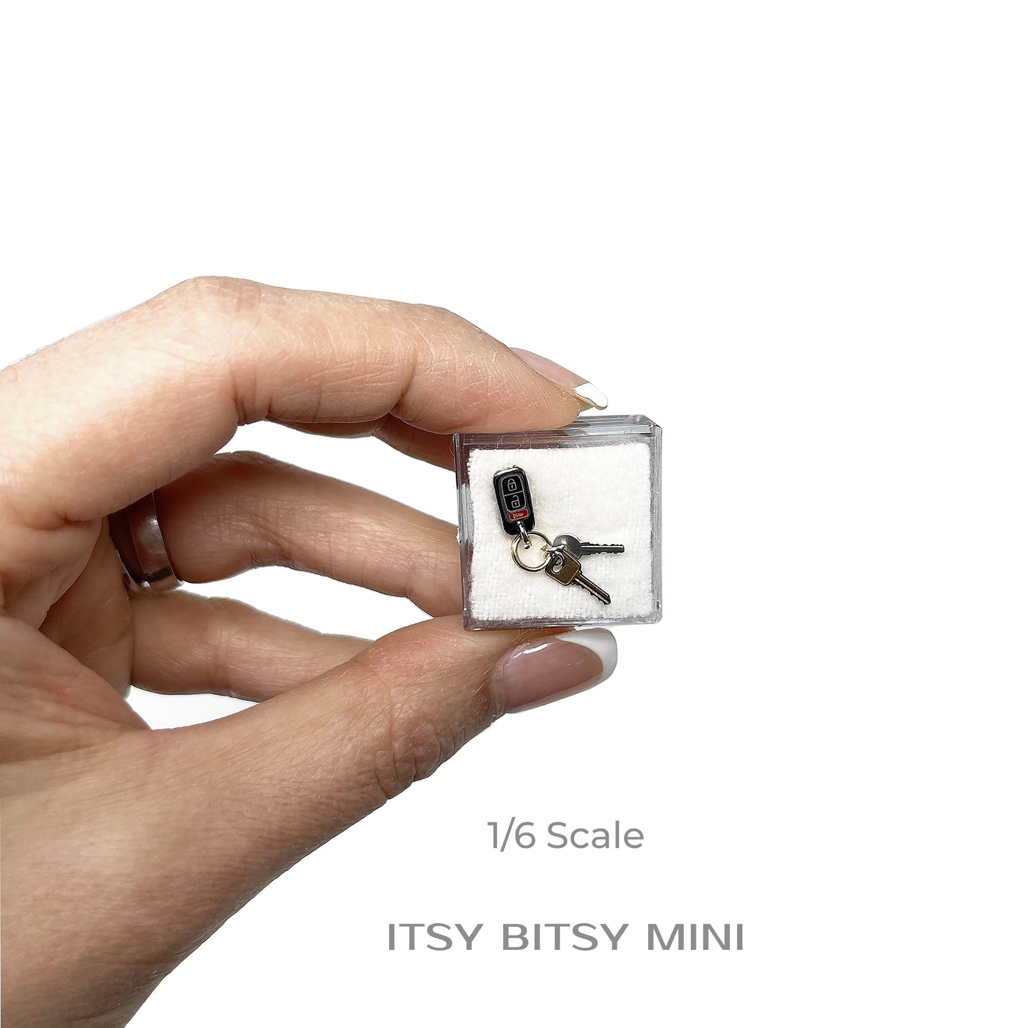 1:6 Scale Key Chain with Fob | Dollhouse Miniature | Itsy Bitsy Mini