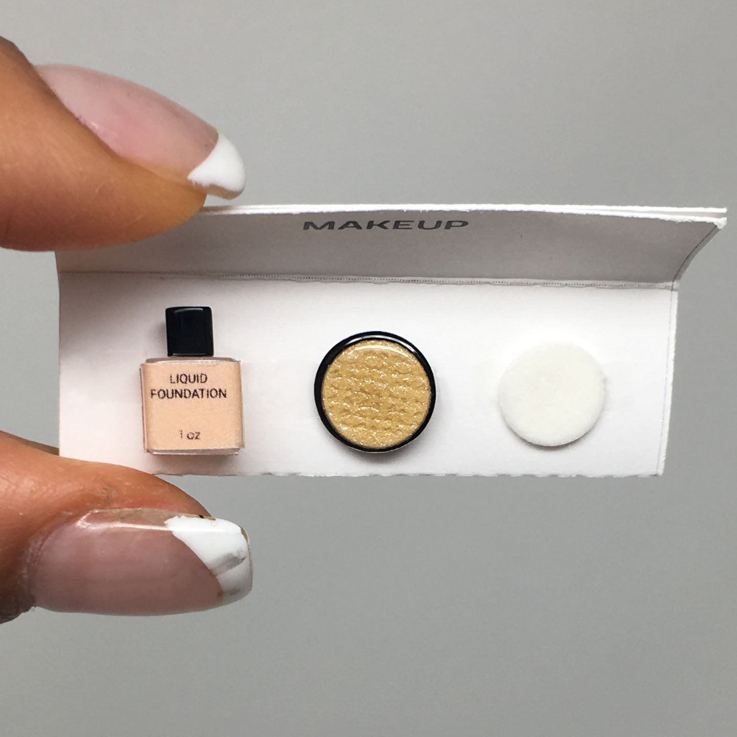Foundation Bottle Pressed Powder Makeup | Dollhouse Miniature | Itsy ...