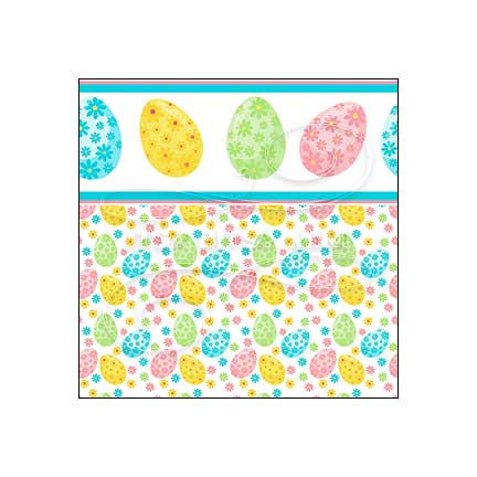 Spring Easter Plaid with Border | Dollhouse Wallpaper | Itsy Bitsy Mini
